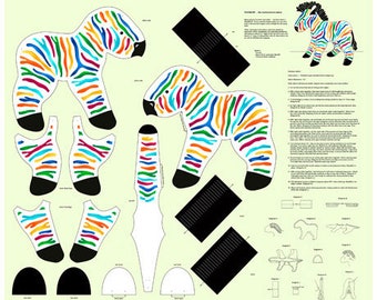 Rainbow Zebra Panel - Etsy