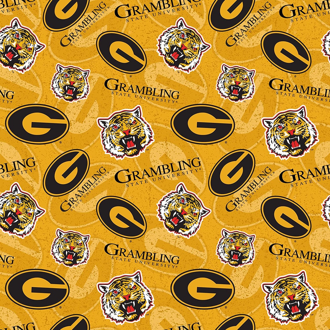 Grambling State Tigers NCAA Tone on Tone Design 43 inches wide | Etsy