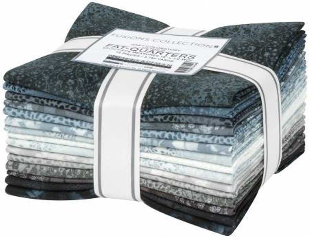 Fusions Grey Colorstoryfat Quarter Bundle for Robert Kaufman Fabrics 15 ...