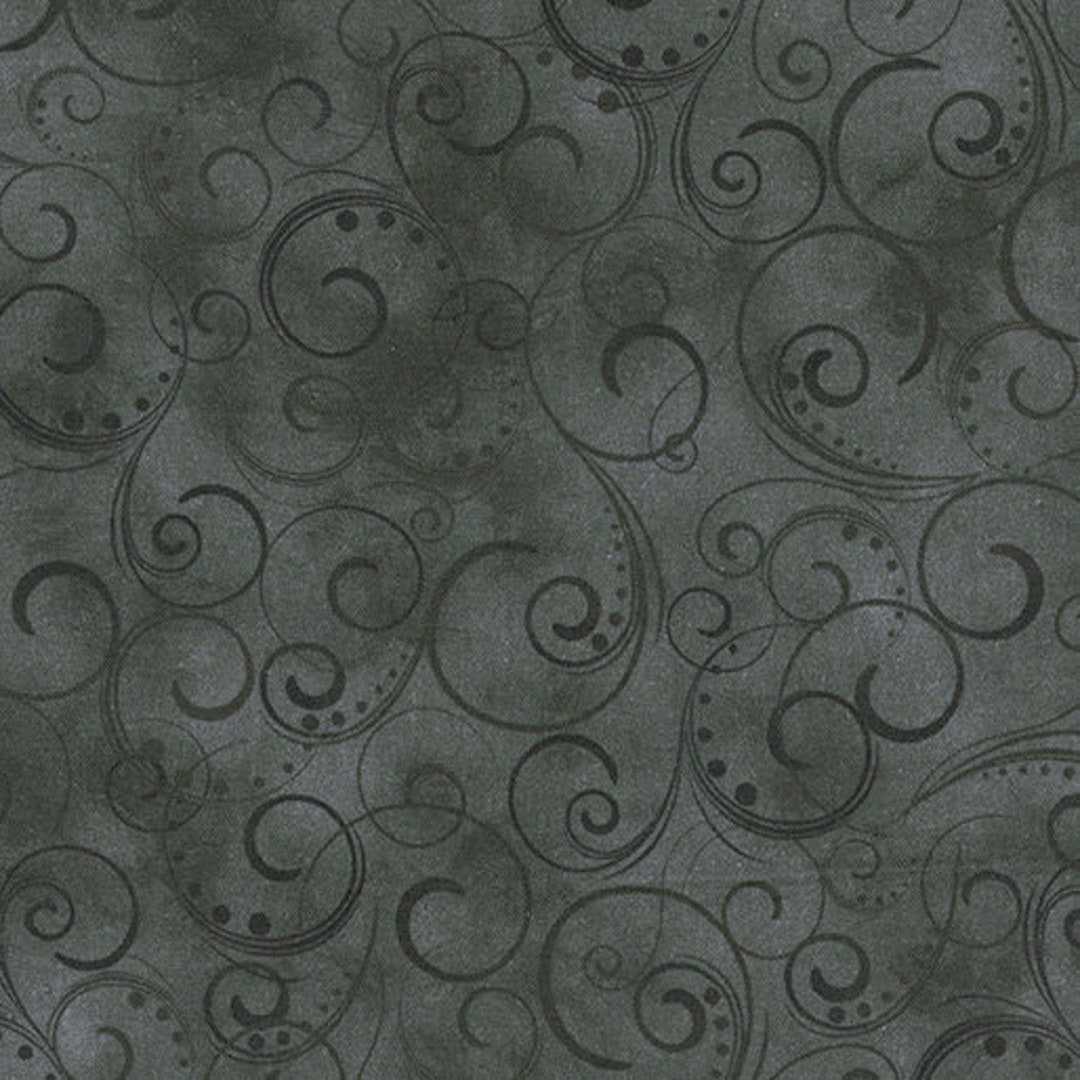 Swirling Splendor Wide Backing in Charcoal Gray by Kanvas Studio for ...