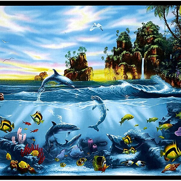 Sea Life Fabric Panel - Etsy