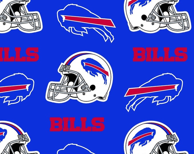 Buffalo Bills NFL Football Fleece in Blue by Fabric Traditions 58-60 ...