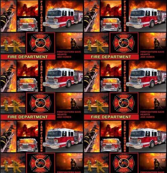 Firefighter / Fire Department Block Design by Sykel 43-44 | Etsy