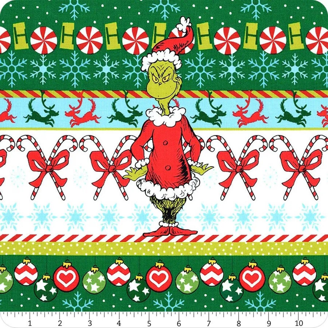 How the Grinch Stole Christmas Stripes in White by Dr. Seuss ...
