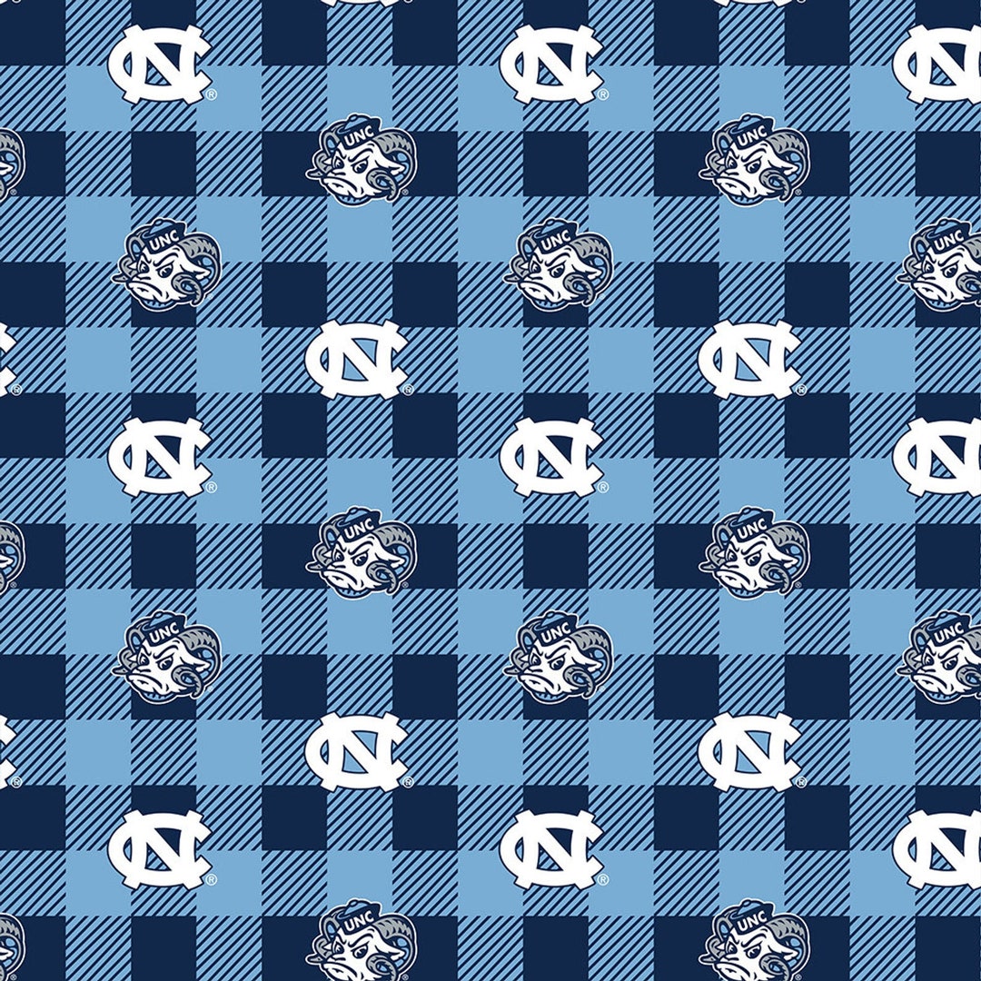 North Carolina at Chapel Hill Tarheels NCAA UNC Buffalo Plaid 58 Inches ...