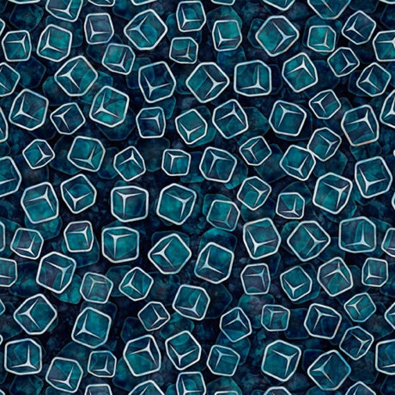 Cocktail Hours Ice Cubes in Navy by Dan Morris for Quilting - Etsy