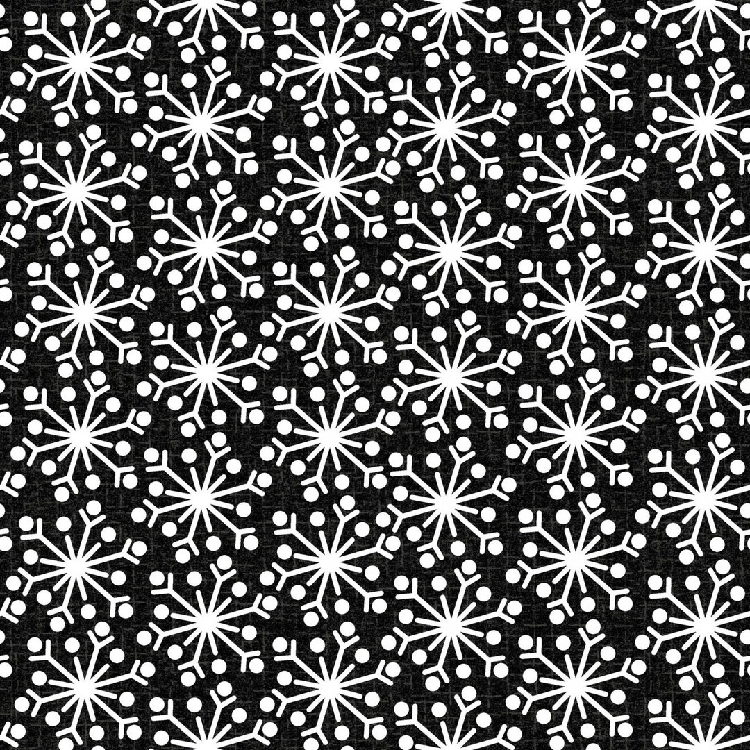 Snowdays Flannel Snowflake in Charcoal by Bonnie Sullivan for Maywood ...