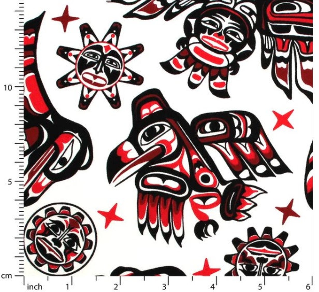 Native Spirit Native American Tribal Symbols in Red and White by ...