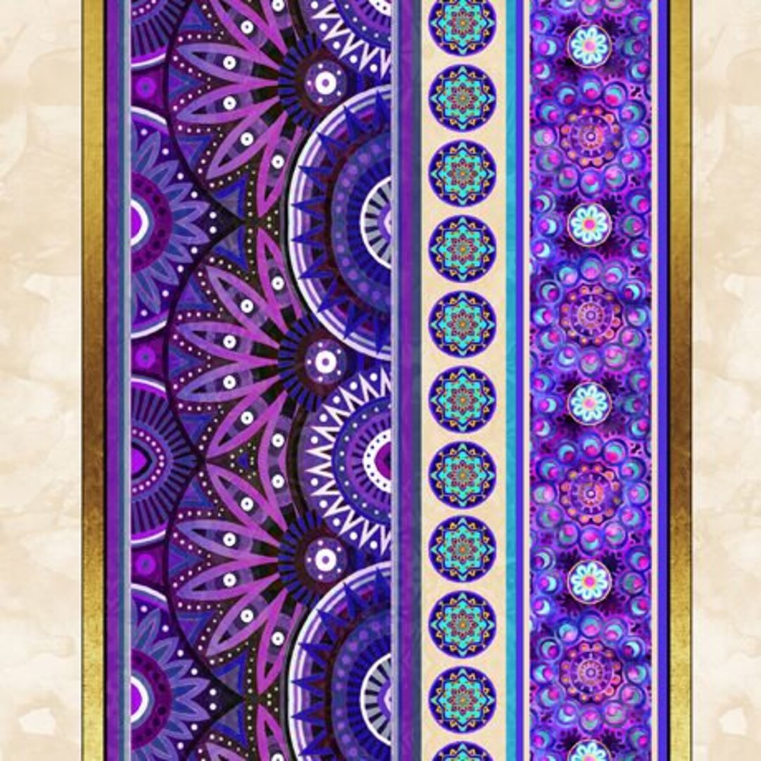 Eclectica Medallion Stripe by Dan Morris for Quilting Treasures Fabrics ...