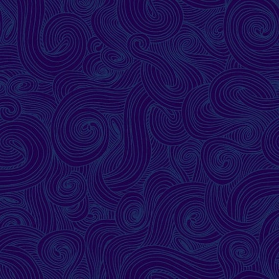 Navy Blue Swirl Design
