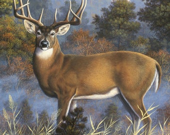 Deer Panel Fabric | Etsy