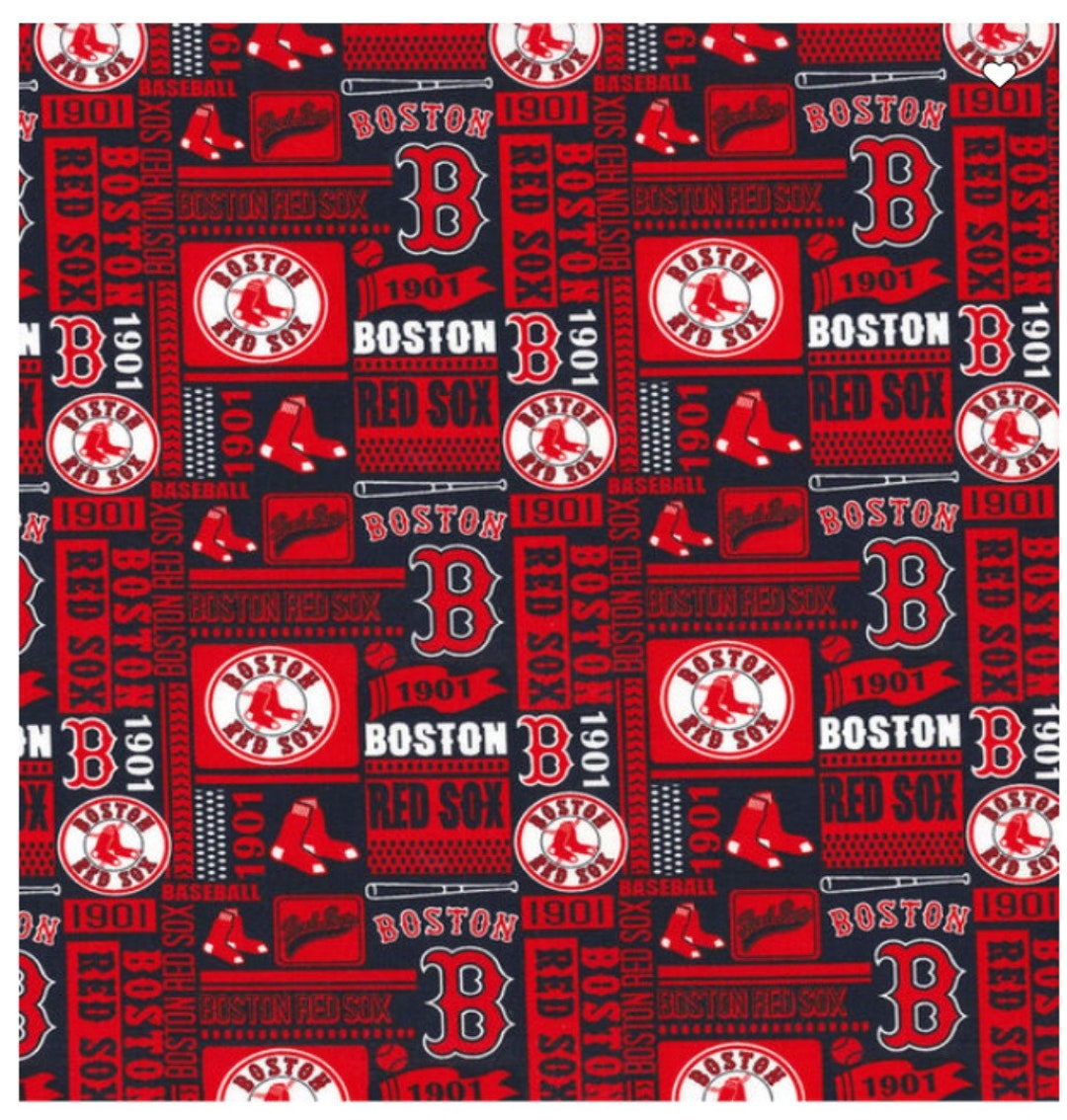 Boston Red Sox MLB Baseball Block Design 44 Inches Wide 100% - Etsy ...