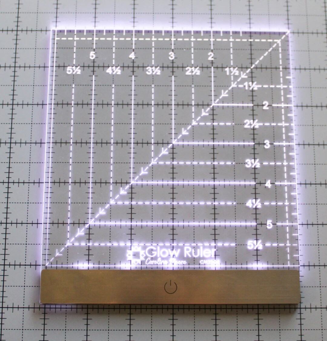 Glow Ruler Acrylic 6.5 X 6.5 Square by Carolina Moore CM-23GR - Etsy