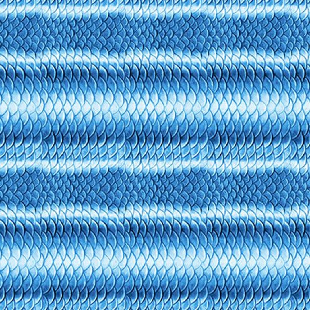 Reel Fun Fish Scales in Lt. Blue by JQ Designs for Blank Quilting 44 ...