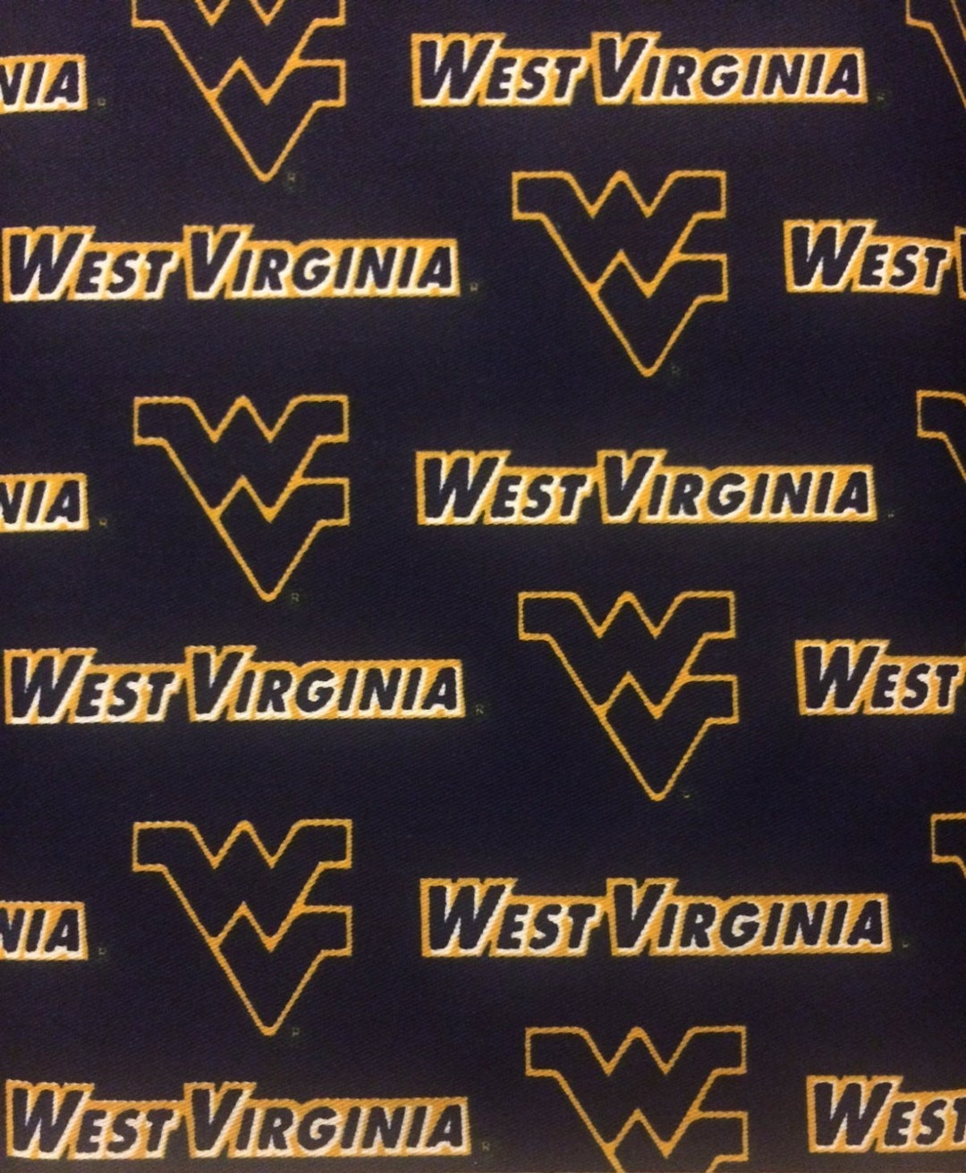 West Virginia Mountaineers NCAA College WVU Canvas Twill in Navy by ...