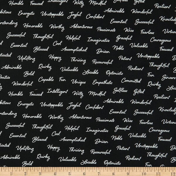 Text Print Fabric - Etsy