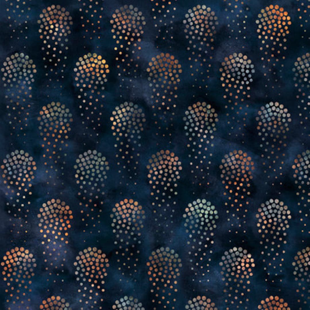 Cocktail Hour Bubbles in Navy by Dan Morris for Quilting Treasures 44 ...