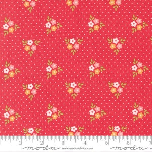 Strawberry Lemonade Bouquets Florals Dots in Strawberry Red by Sherri ...