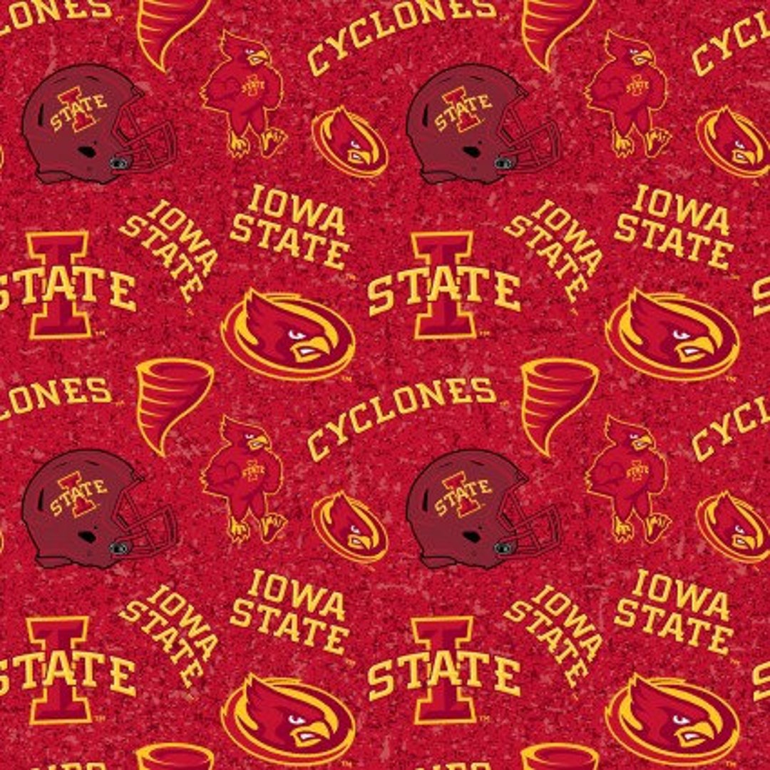 Iowa State Cyclones NCAA College Tone on Tone Design 43 Inches Wide 100 ...