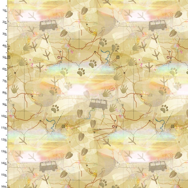 Road Map Fabric - Etsy