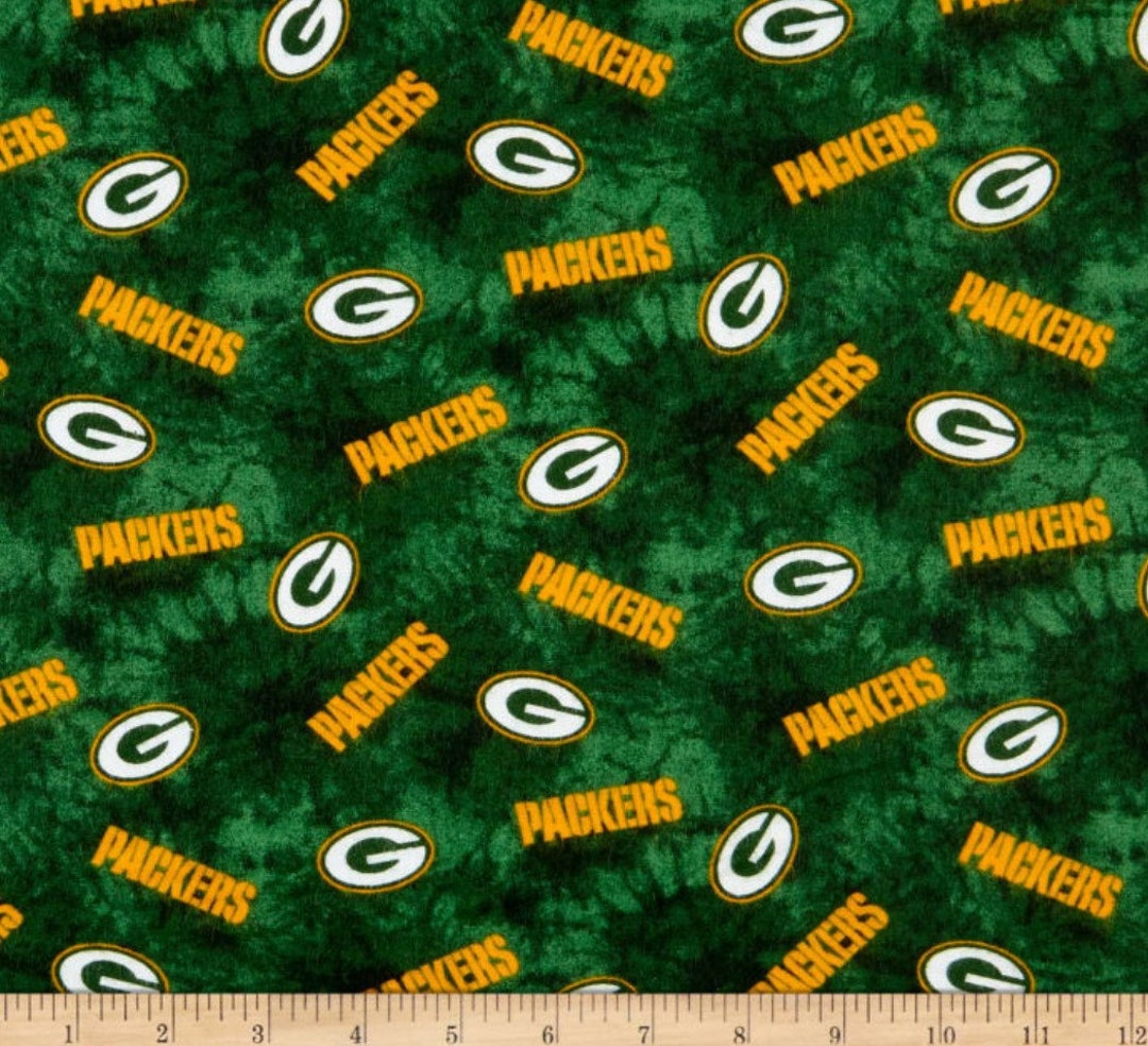 Green Bay Packers NFL Football Tie Dye FLANNEL 42 Inches Wide 100% ...