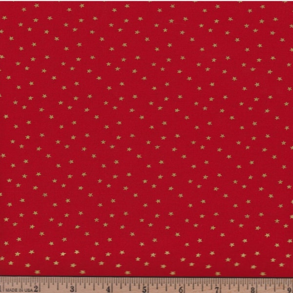 Red Gold Fabric - Etsy