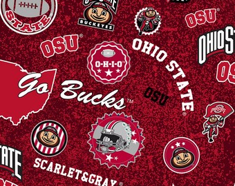 Ohio State Fabric | Etsy