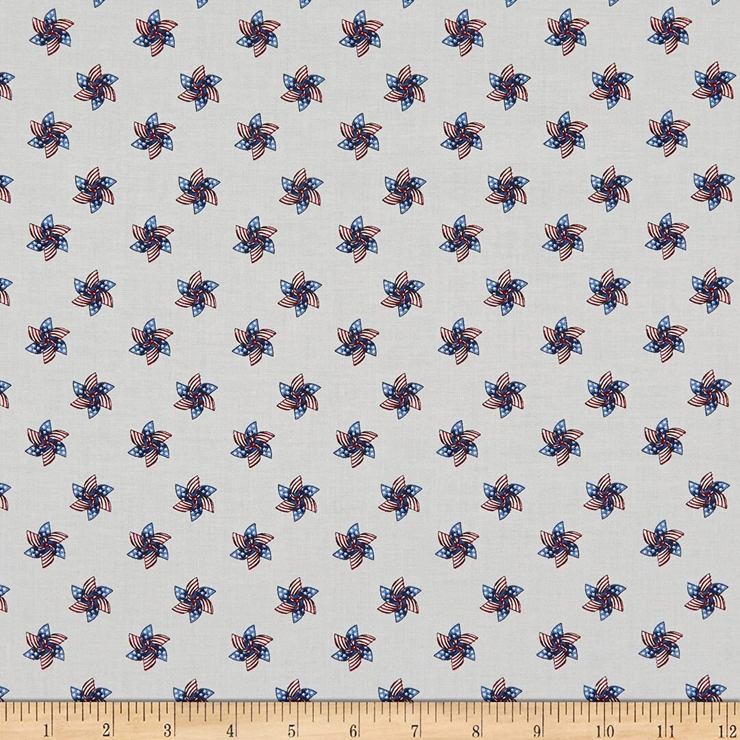 Teddy's America Wind Spinner Pinwheel in Ecru by Robert Giordano for ...