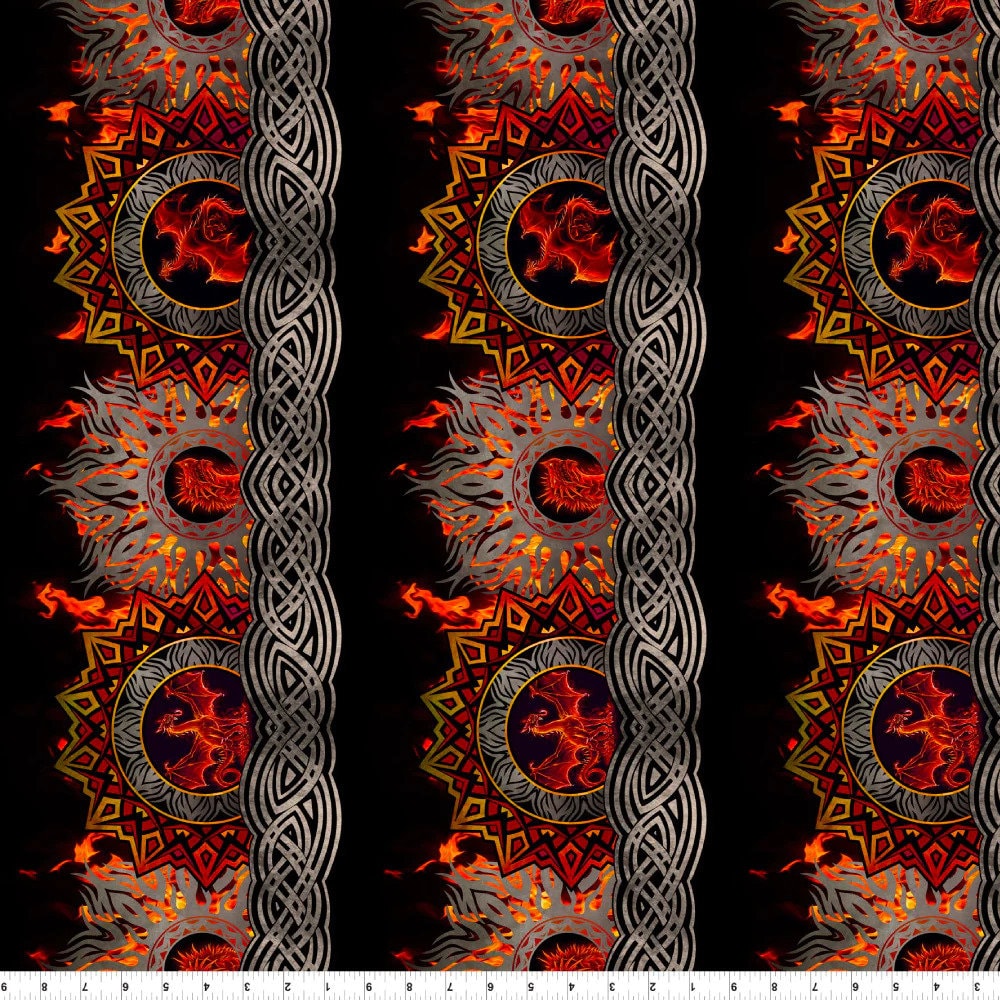 Blue Dragon Flame Border