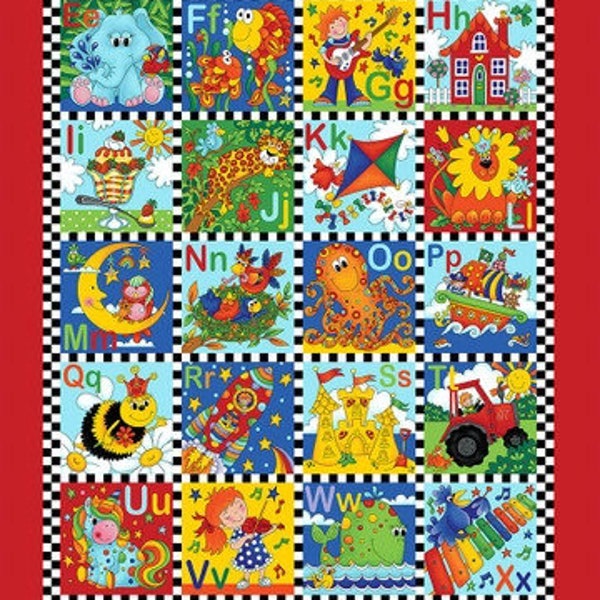 Alphabet Fabric - Etsy