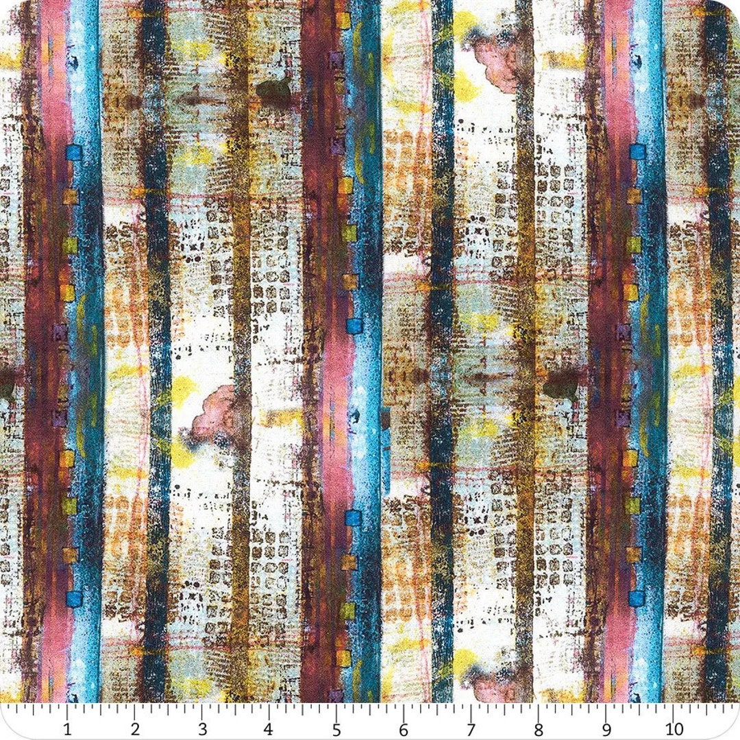 Storyboard Bandwidth in Lorikeet Multi by Seth Apter for Free Spirit 44 ...