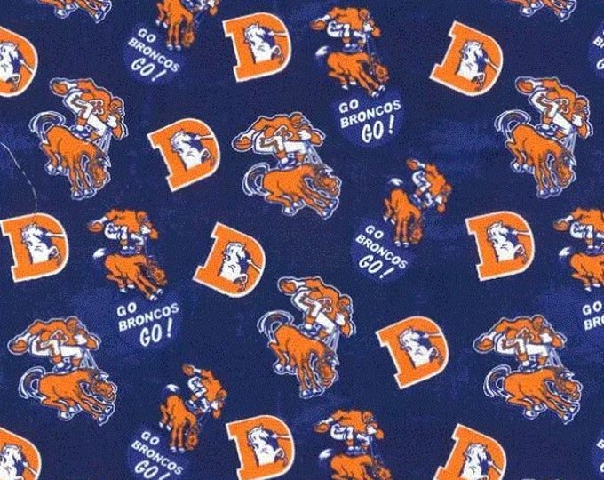 Denver Broncos NFL Football Legacy 43-44 Inches Wide 100% Cotton Fabric ...