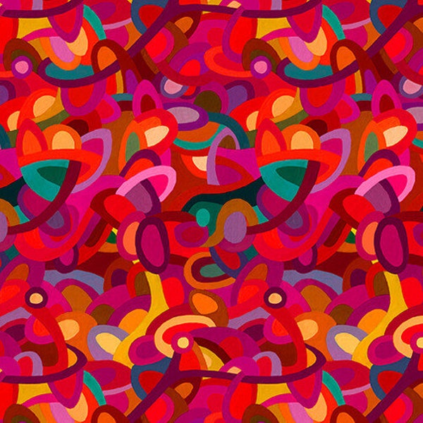 Modern Red Fabric - Etsy