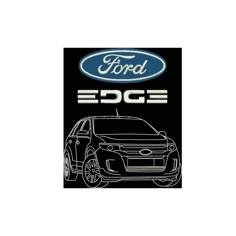 Ford EDGE Outline Auto Embroidery Design | Etsy
