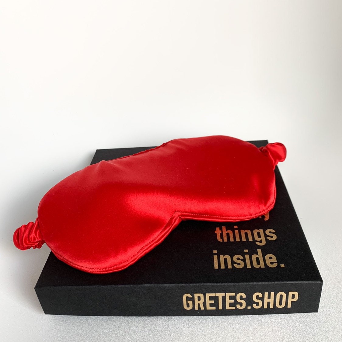 Red silk sleep mask