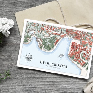 Hvar Coordinates Map | Instant PNG Download | Hvar Town, Hvar Island ...