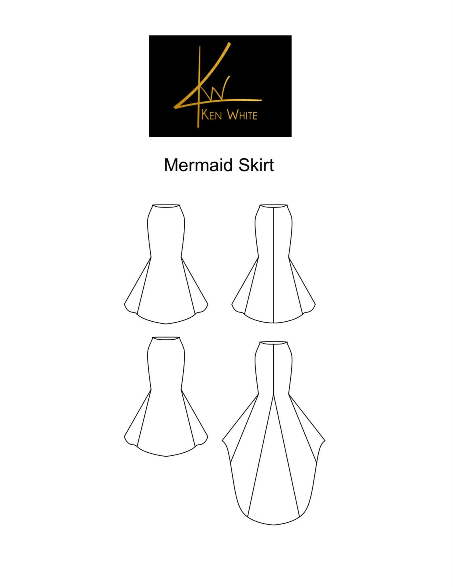 Mermaid Skirt Digital Sewing Pattern, Mermaid Skirt, Mermaid Skirt ...