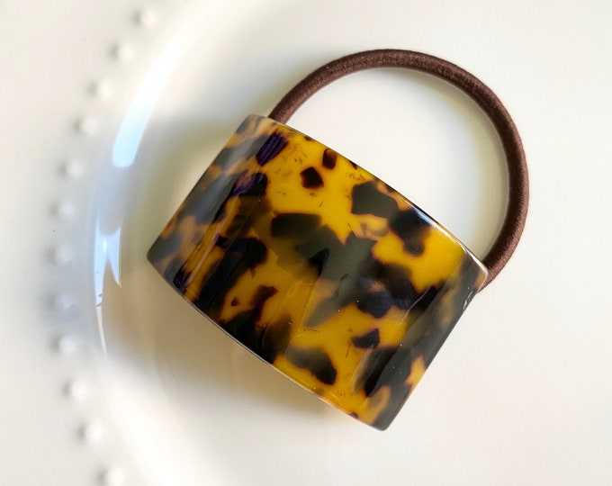 Zoey Brown Tortoise Shell Ponytail Elastic Band Cuff - Etsy