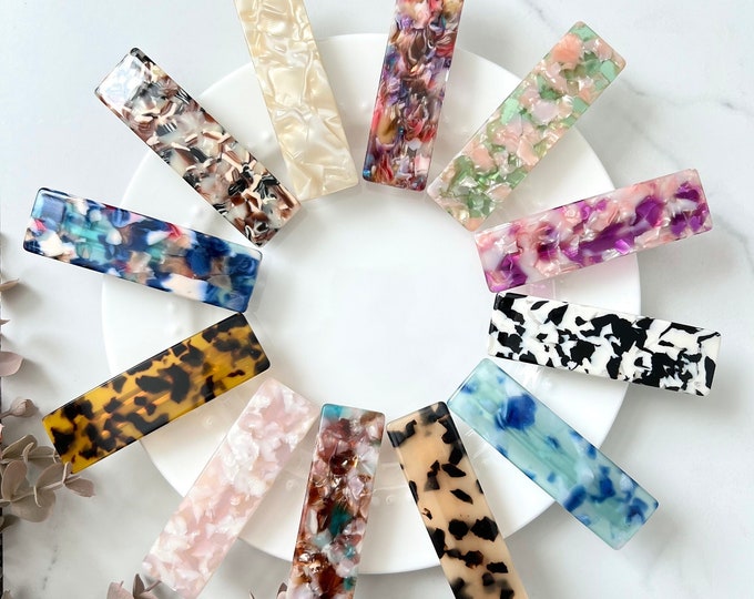 Nori Double Clasp Non-slip French Barrette, Tortoise Shell Hair ...