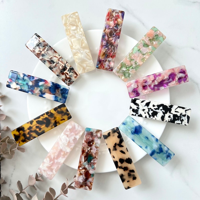 Geometric Resin Hair Clip - Etsy