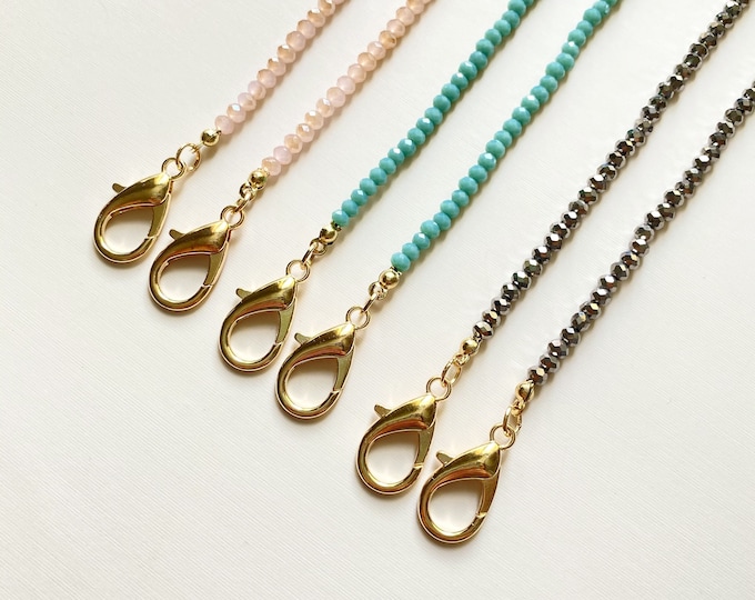 Face Mask Lanyard, High Quality Beaded Mask Chain, Facemask Necklace ...