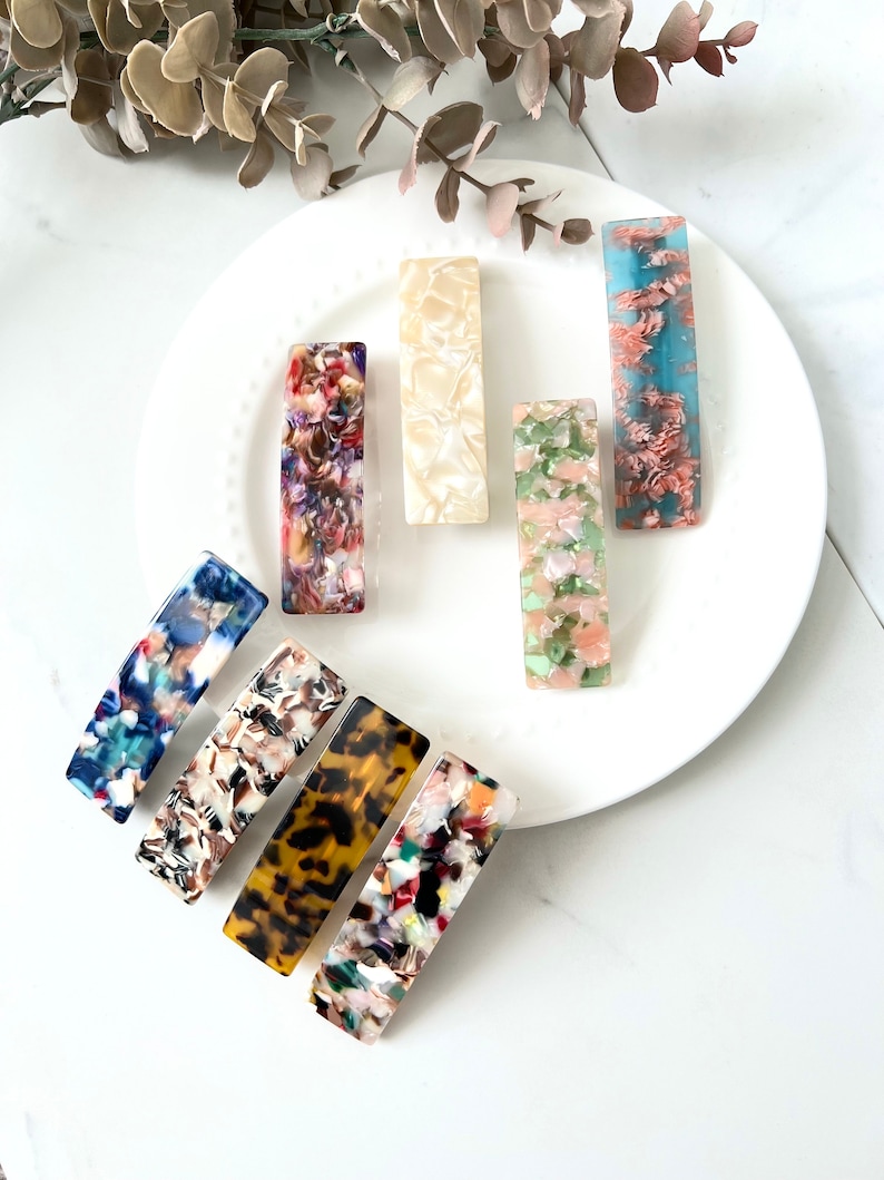 Nori Double Clasp Non-slip French Barrette Tortoise Shell - Etsy