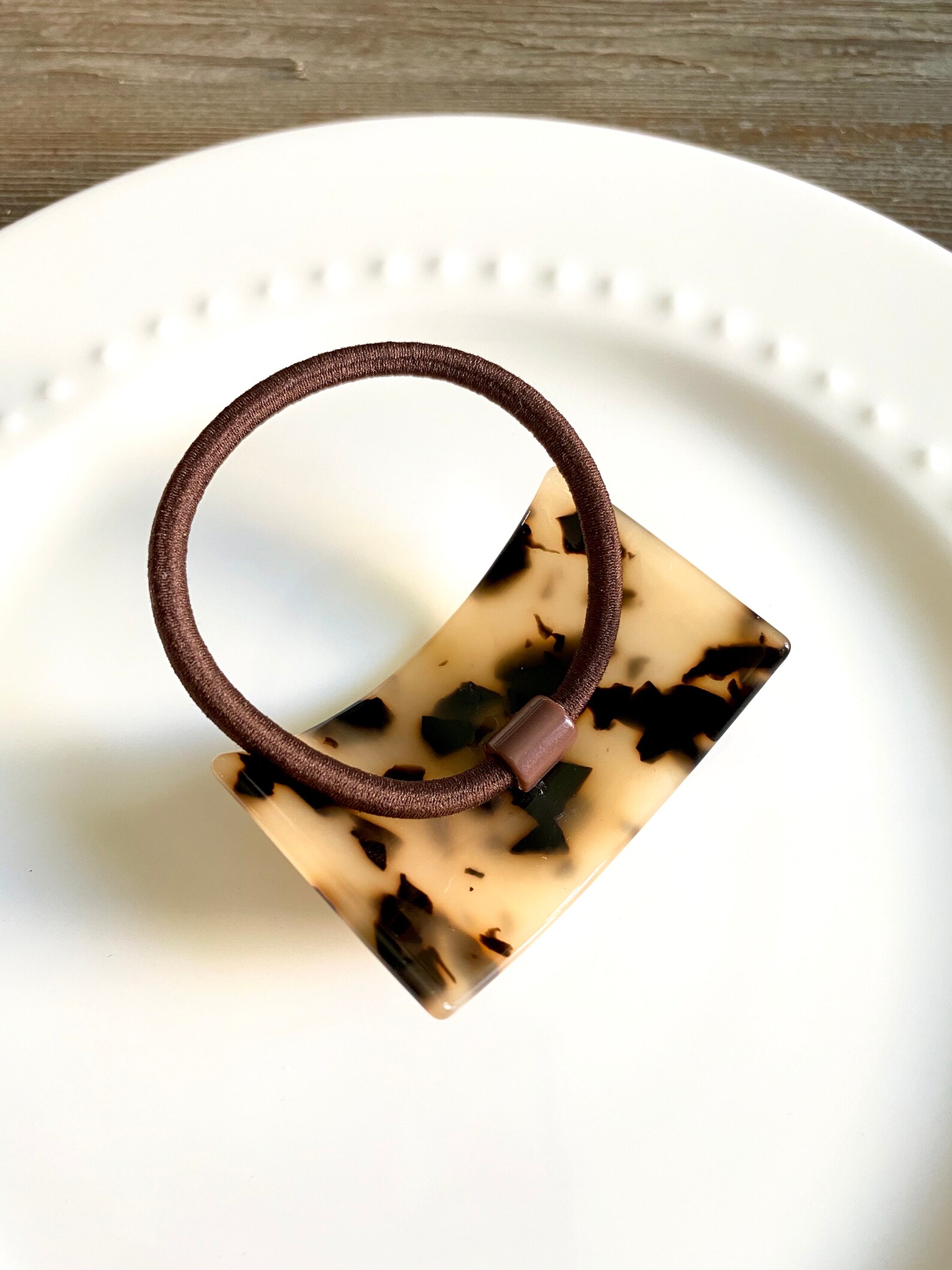 Zoey Blonde Tortoise Shell Ponytail Elastic Band Cuff | Etsy