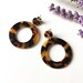 Round Drop Dangle Tortoise Shell Earrings Tortoise Shell - Etsy