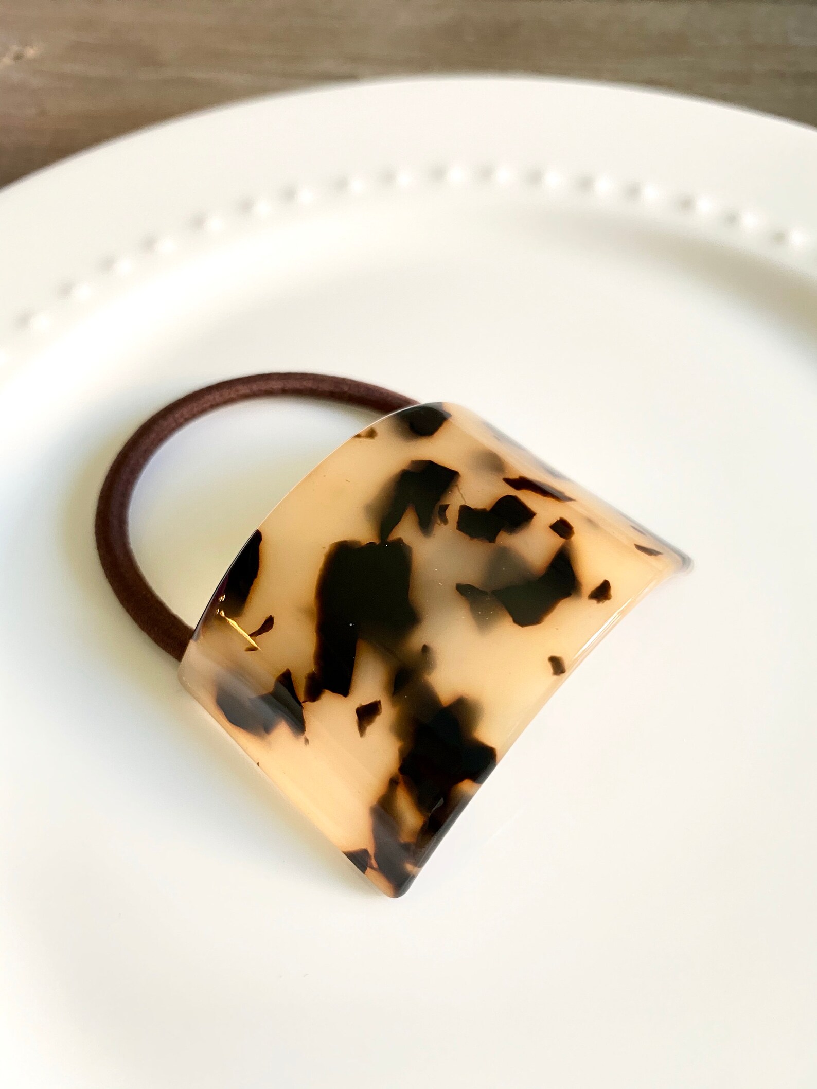 Zoey Blonde Tortoise Shell Ponytail Elastic Band Cuff | Etsy