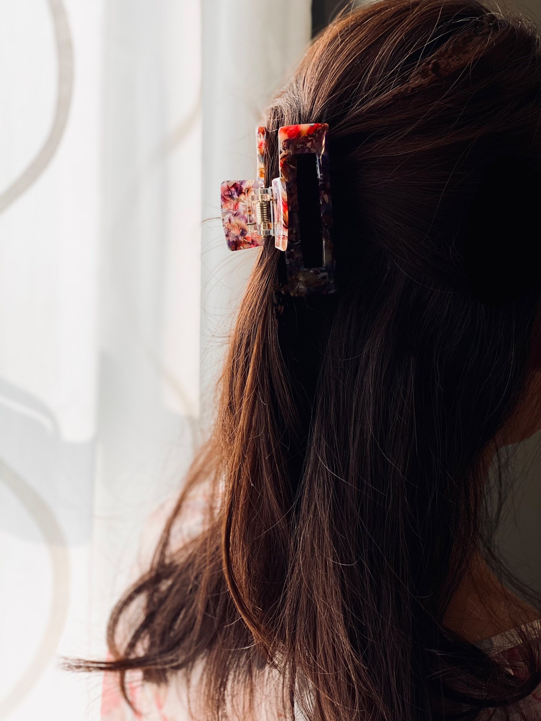 Yula Mahogany Tortoise Shell French Hair Claw Clip Tortoise | Etsy