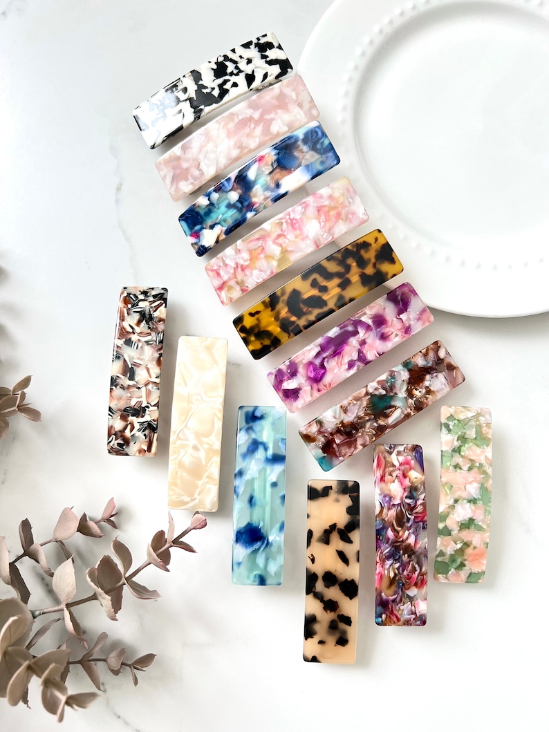 Nori Double Clasp Non-slip French Barrette Tortoise Shell - Etsy