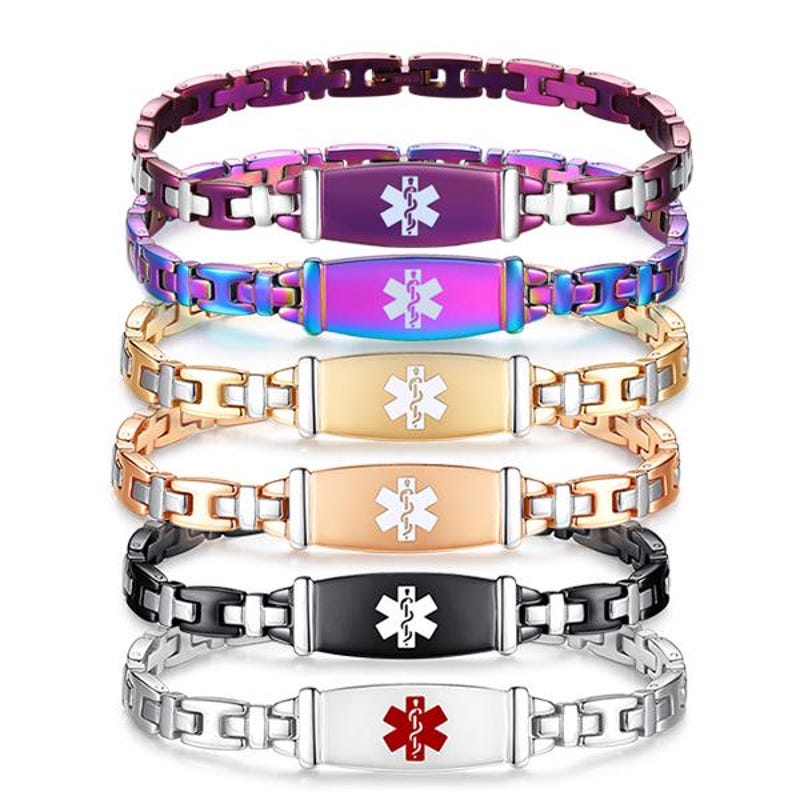 Medical Id Bracelet Women - Etsy