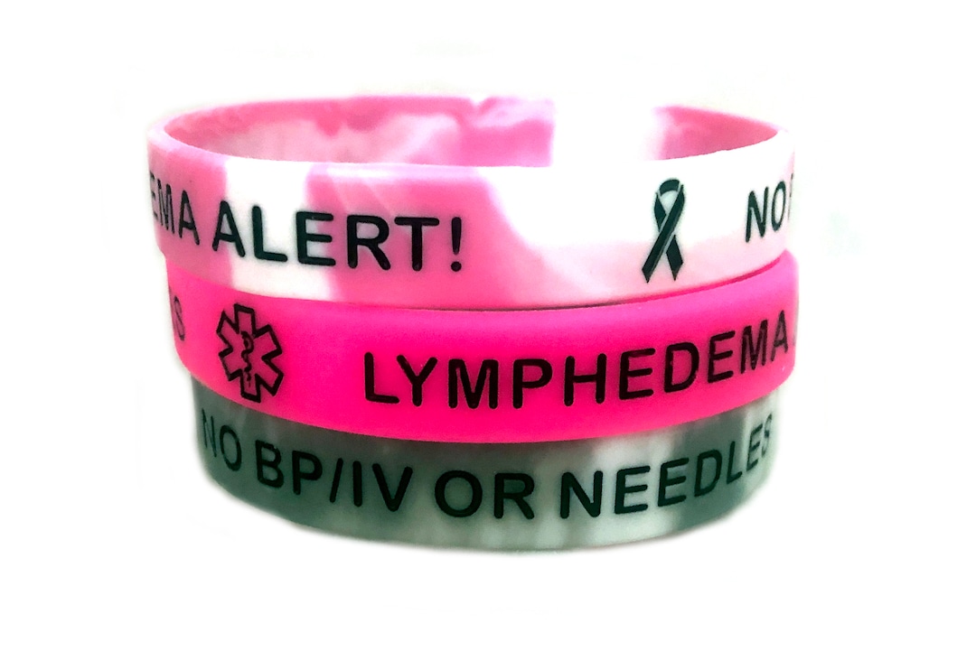 Lymphedema Alert No Bp/iv/needles Silicone Bracelet 3 Color Choices - Etsy
