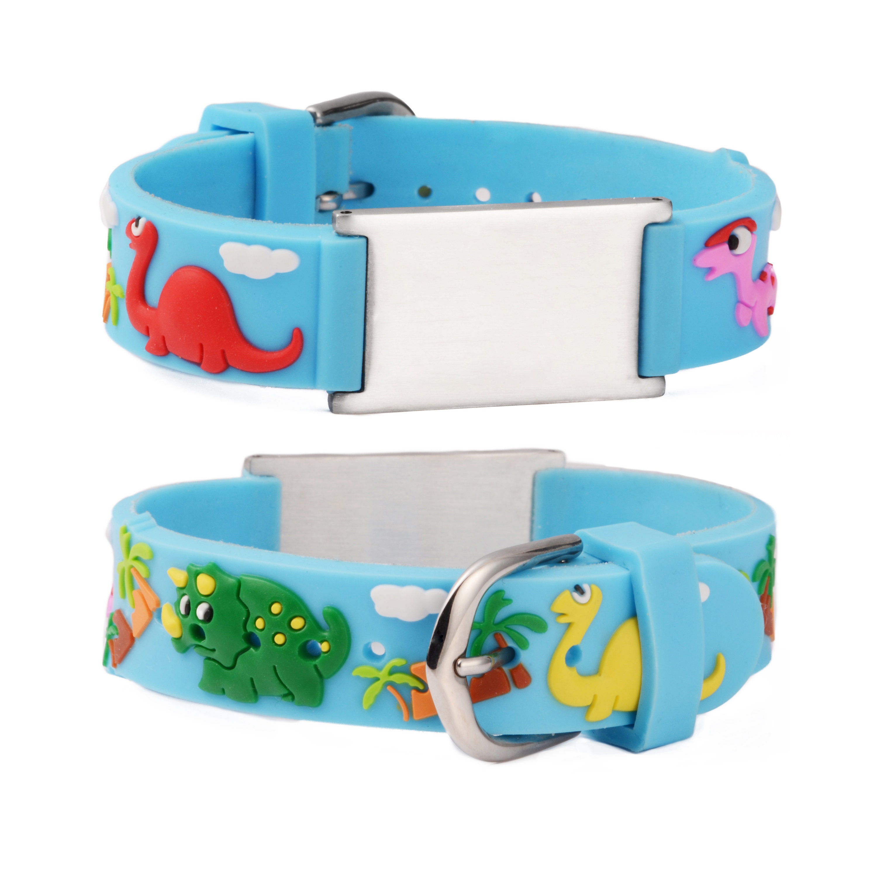 CUSTOM ENGRAVE! Safety Child Silicone Identification Bracelet ~ 6 ...